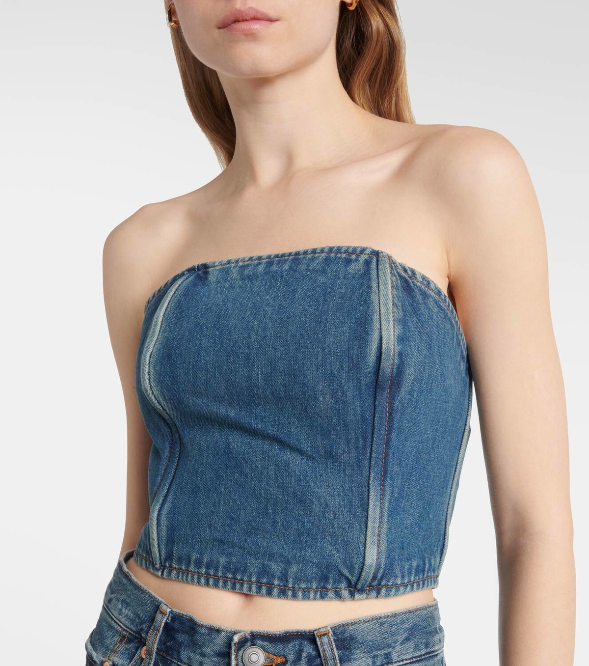 Wardrobe.NYC Denim tube top WARDROBE.NYC
