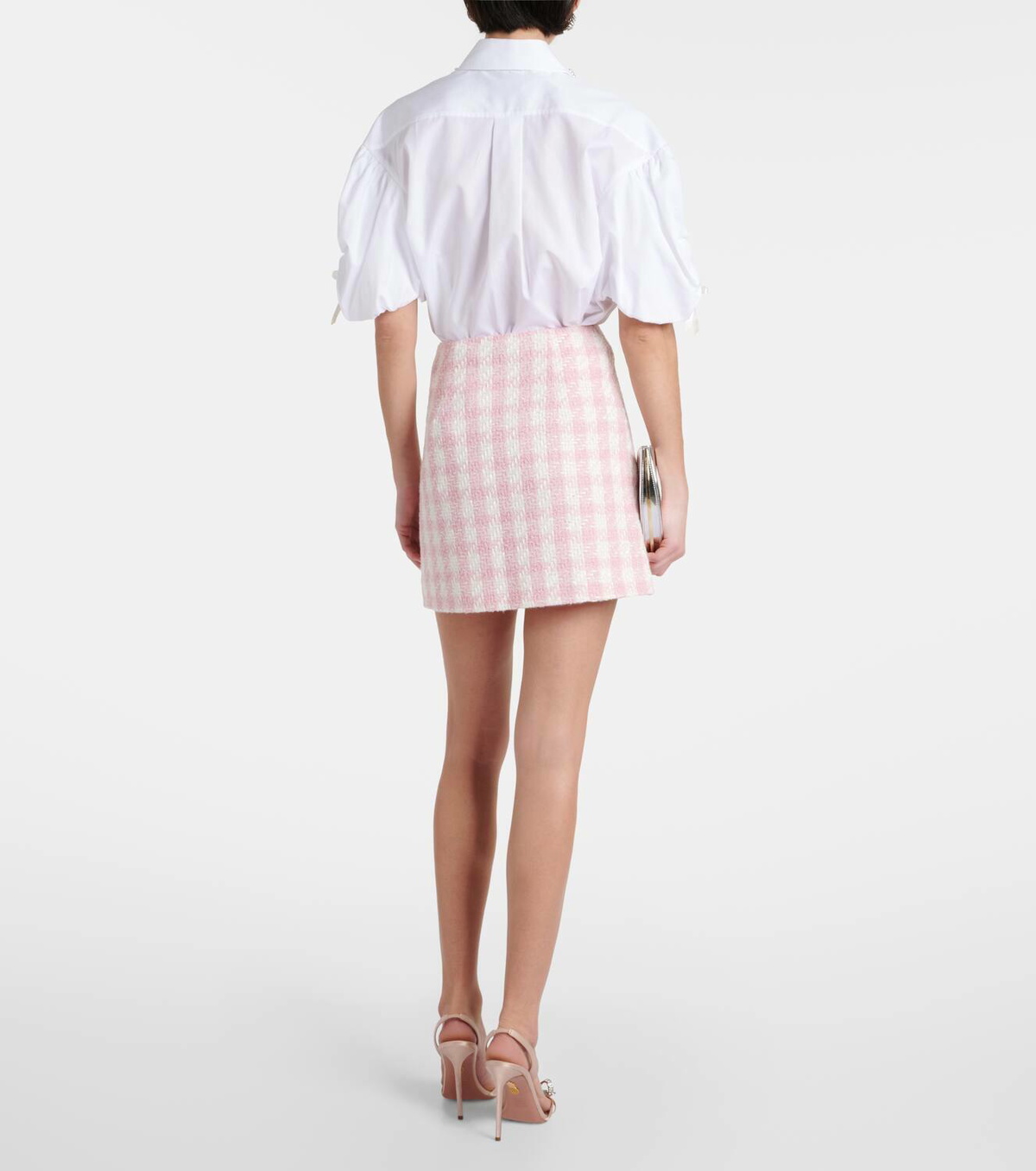 Self-Portrait Checked bouclé miniskirt Self-Portrait