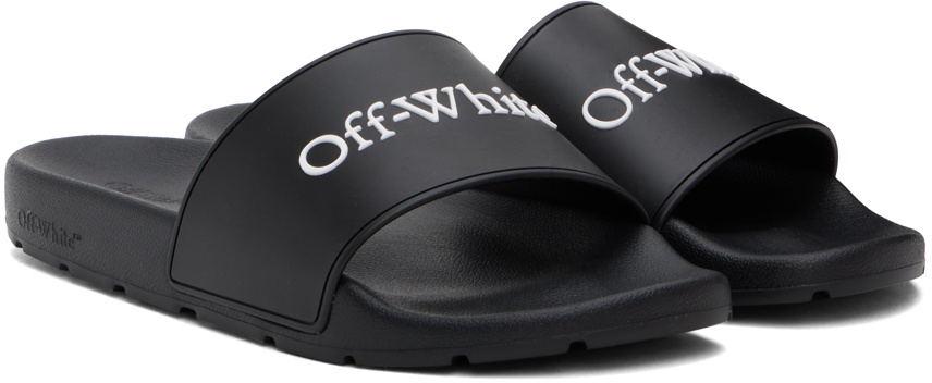 Off-White Black Bookish Pool Slides Off-White