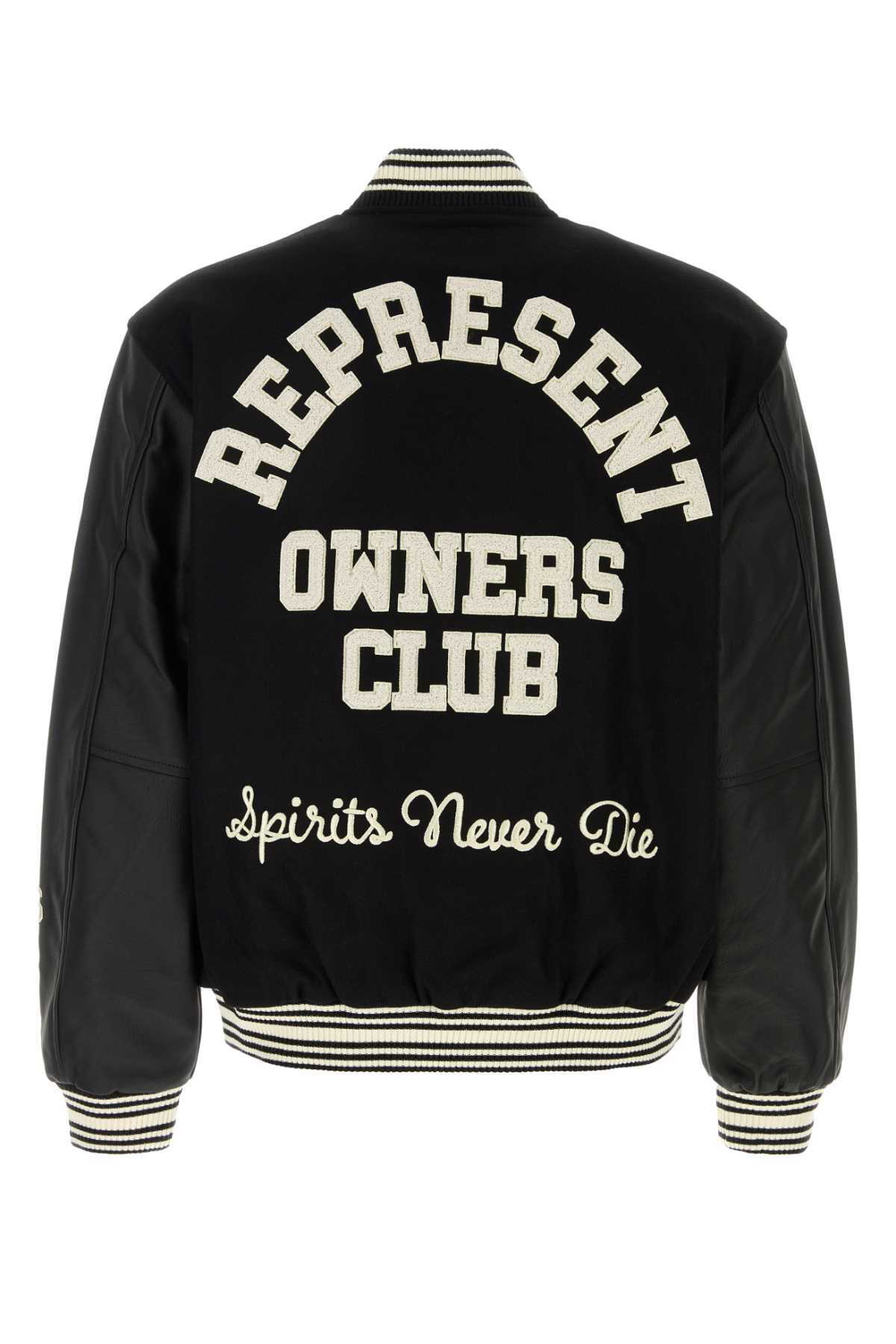 Black Felt Represent Owners Club Bomber Jacket Represent