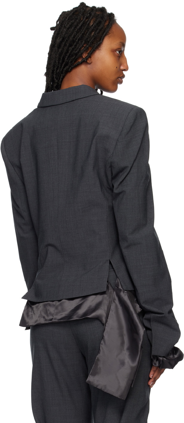 Ottolinger Gray Fitted Reversible Blazer Ottolinger