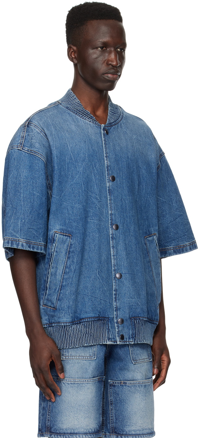 Solid Homme Blue Faded Denim Jacket Solid Homme