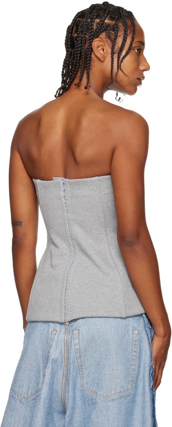 VETEMENTS Gray Bustier Corset Vetements