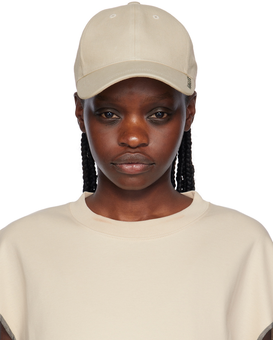 Mugler Beige Logo Cap Mugler