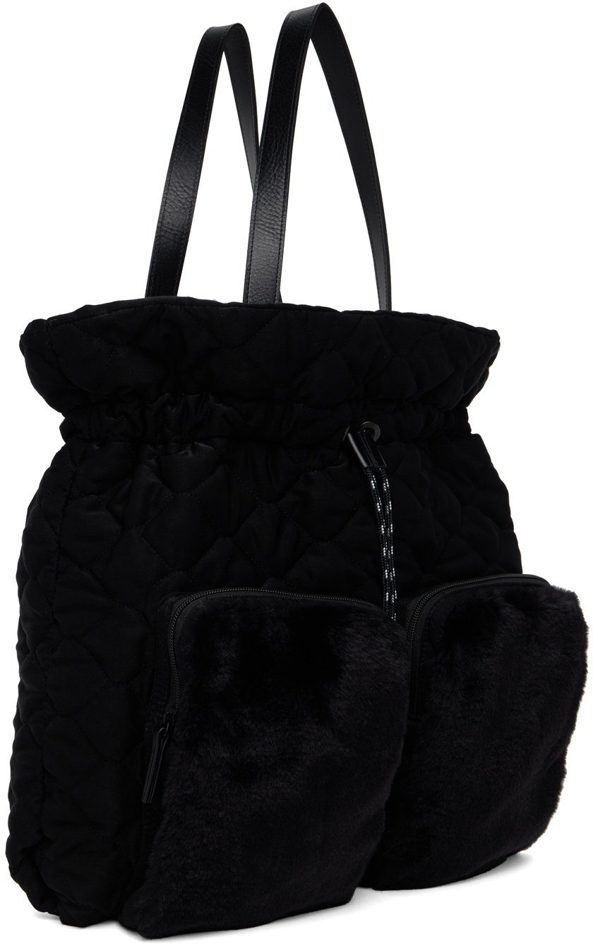 Y's Black Quilted Tote Ys