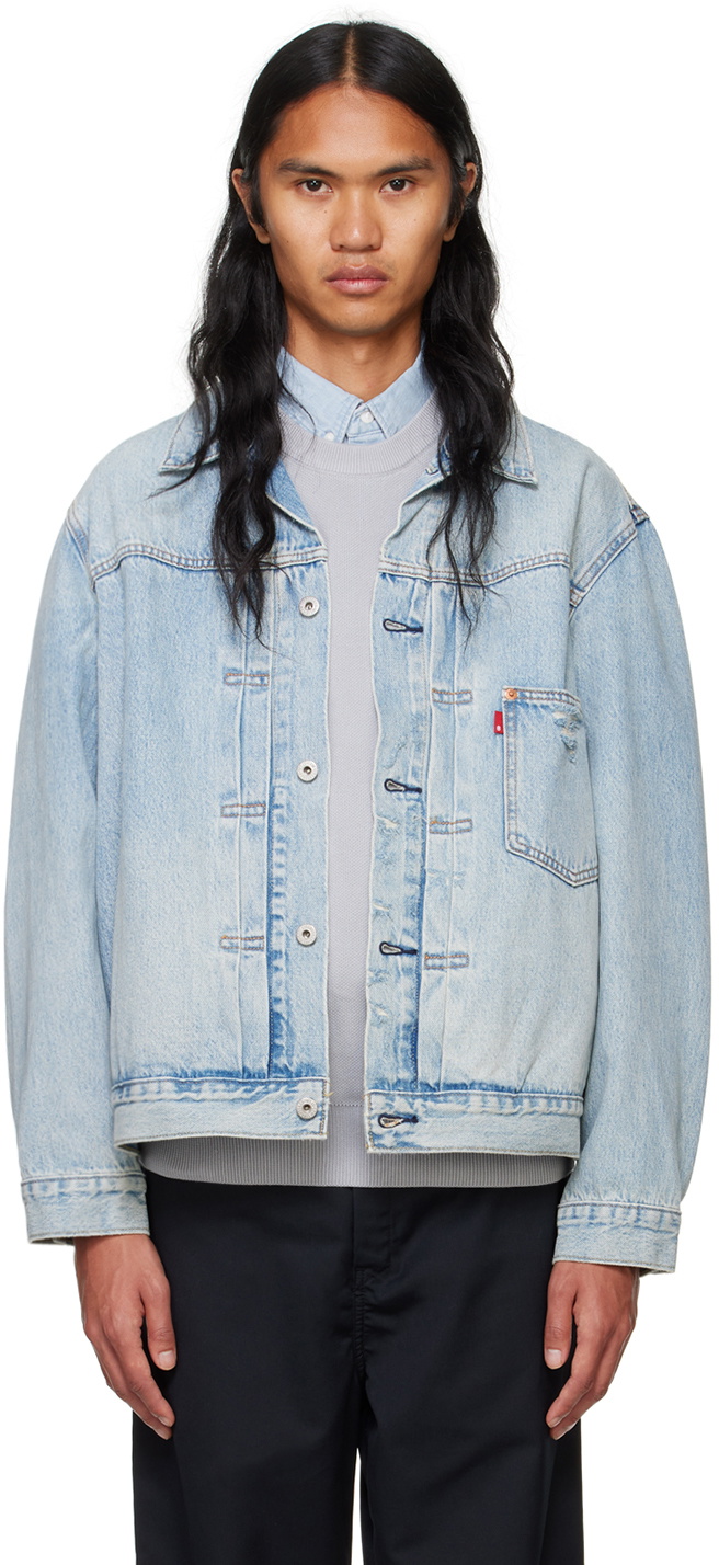 Levi's Blue Type I Denim Trucker Jacket Levi's Red