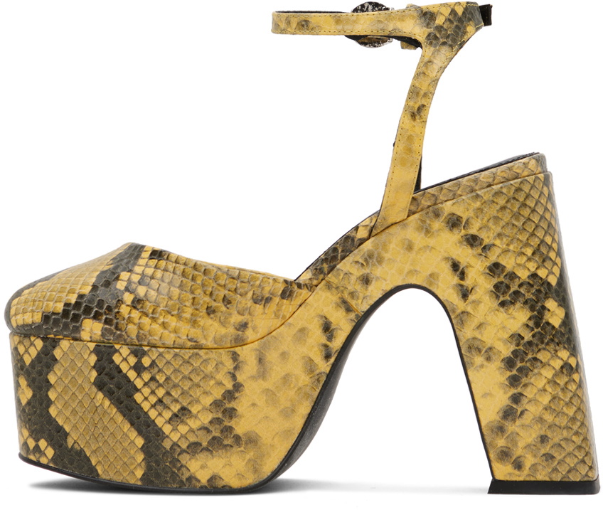 Coperni Yellow Bridge Heels Coperni