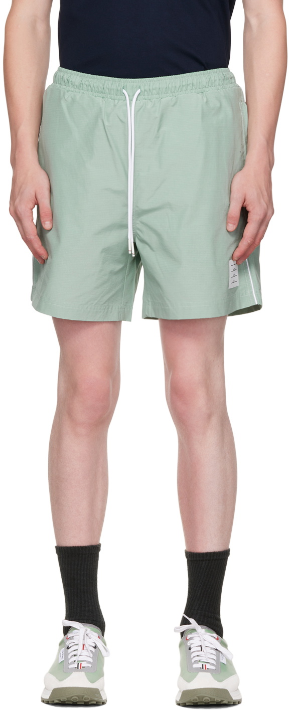 Thom Browne Blue Topstitch Track Shorts Thom Browne