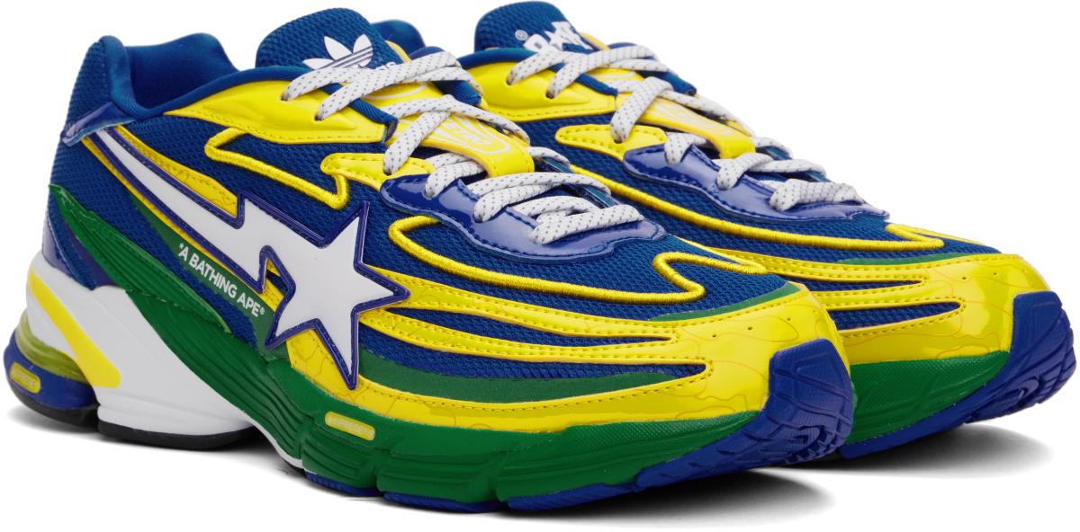 BAPE Blue & Yellow adidas Originals Edition Orketro Sneakers A Bathing Ape