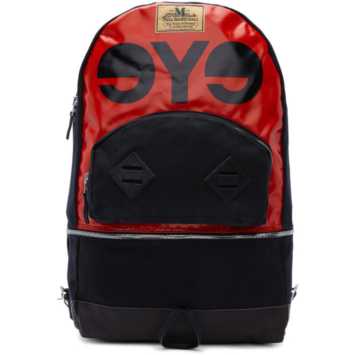 Junya Watanabe Red and Black Seil Marschall Edition PVC Backpack Junya ...