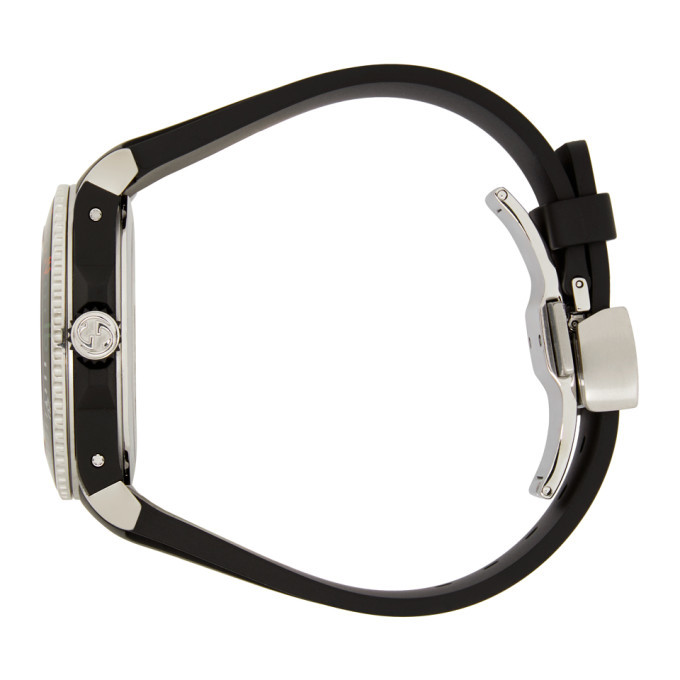 Gucci Black and Silver Feline Dive Watch Gucci