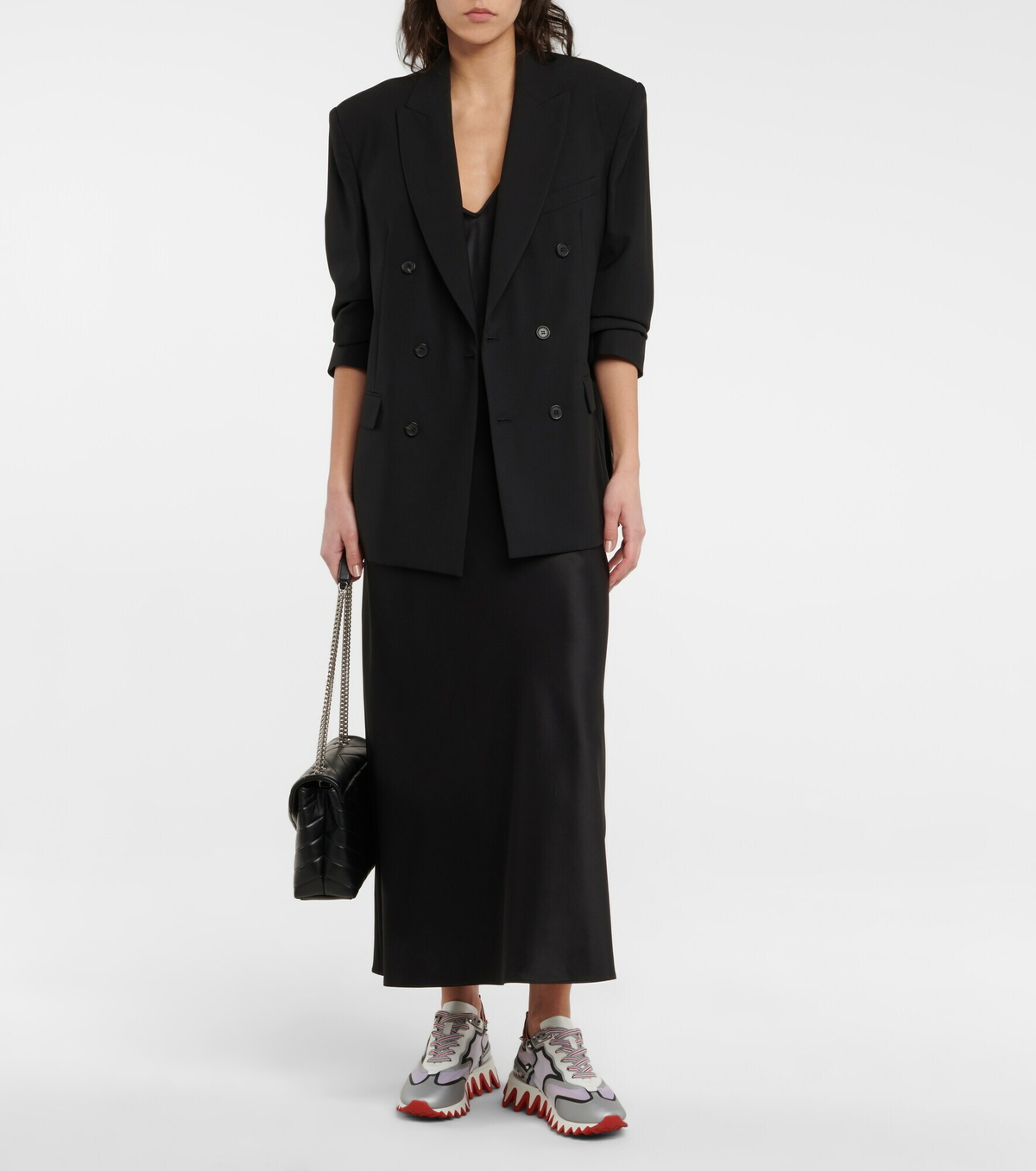 Christian Louboutin - Sharkina embellished mesh sneakers Christian ...