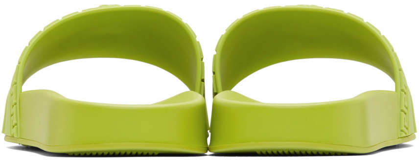 Versace Green Palazzo Slides Versace