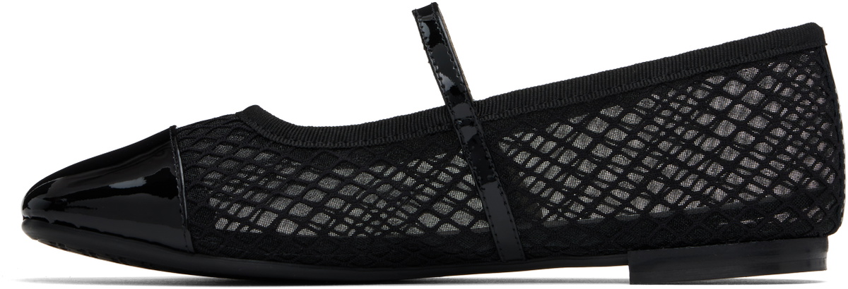 Repetto Black Mesh Georgiana Mary-Jane Ballerina Flats Repetto