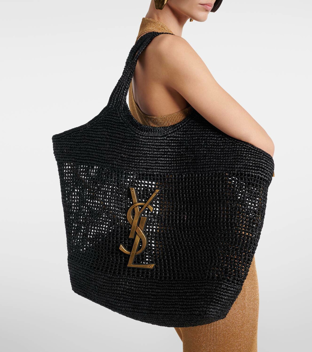 Saint Laurent Raffia Tote