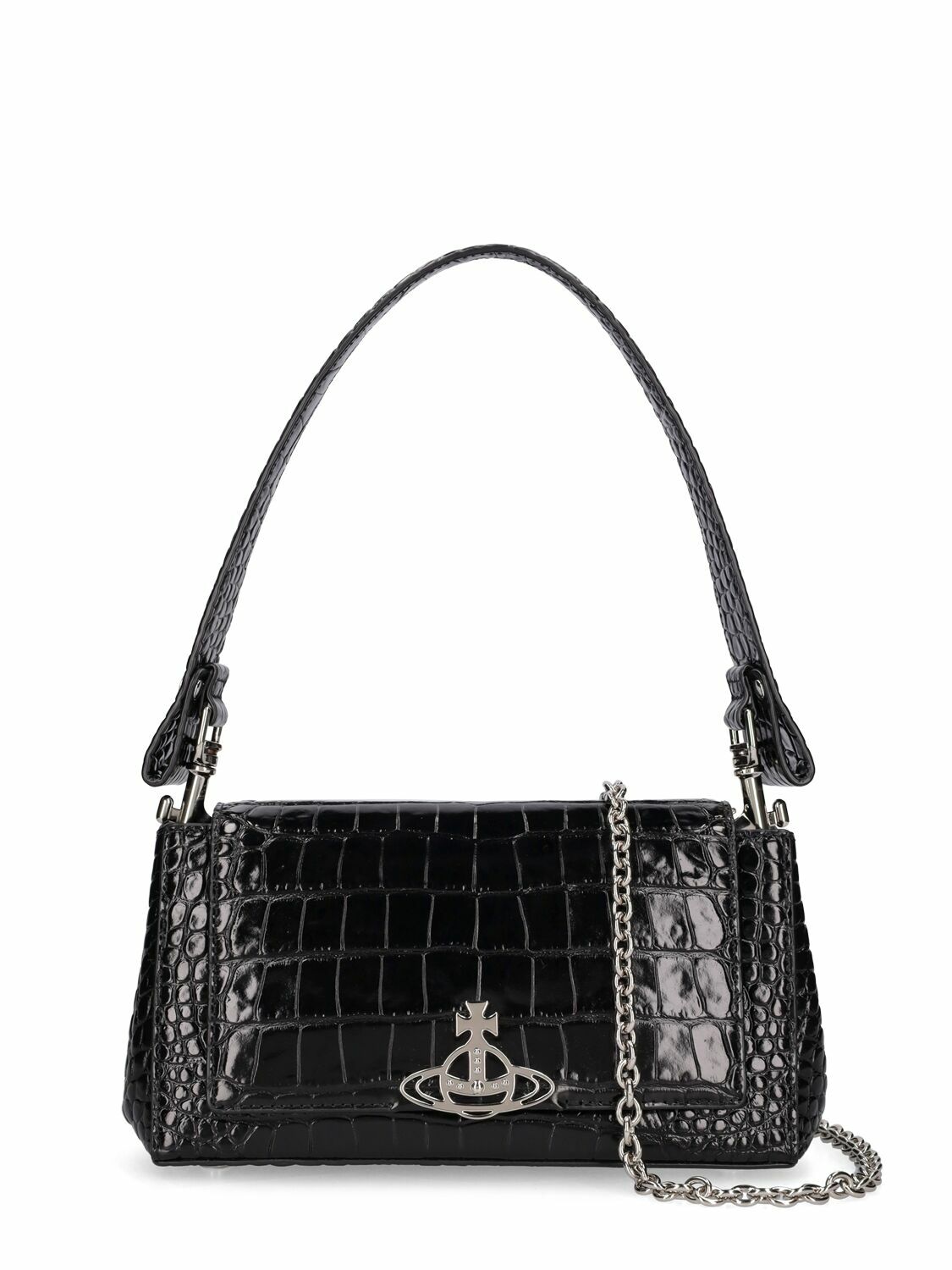 VIVIENNE WESTWOOD Medium Hazel Croc Embossed Leather Bag Vivienne Westwood
