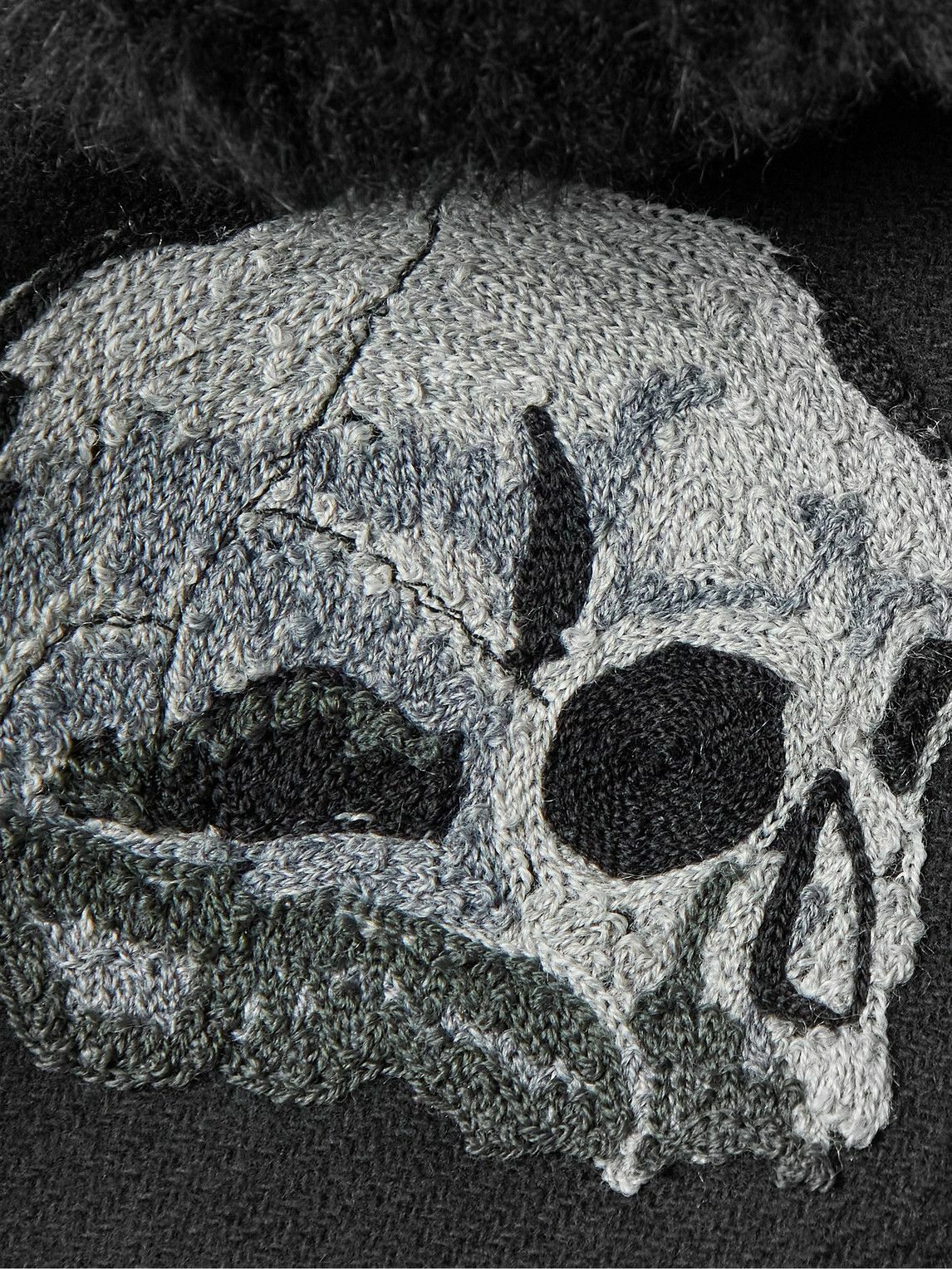 AMIRI - Wes Lang Leather-Trimmed Wool-Blend Twill Varsity Jacket ...