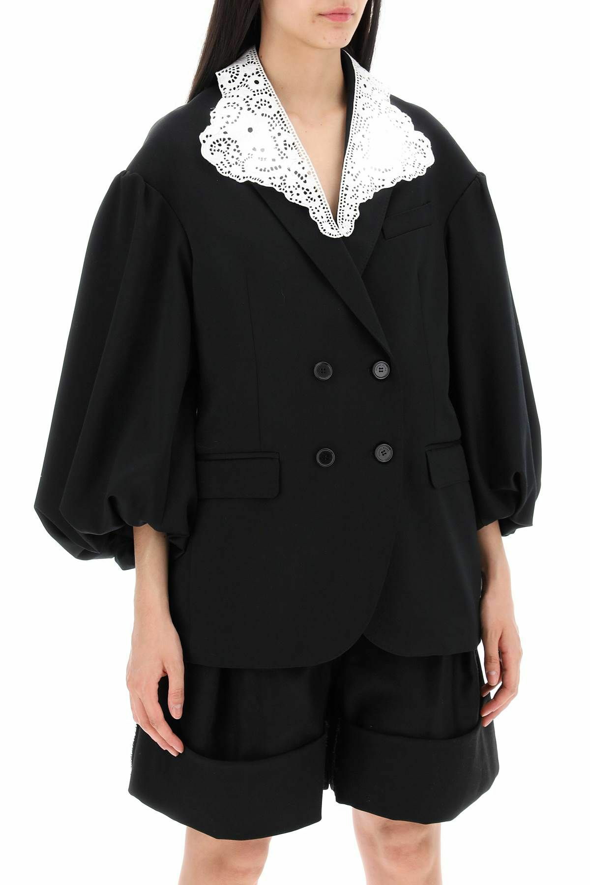 SIMONE ROCHA "oversized blazer with lace Black Simone Rocha