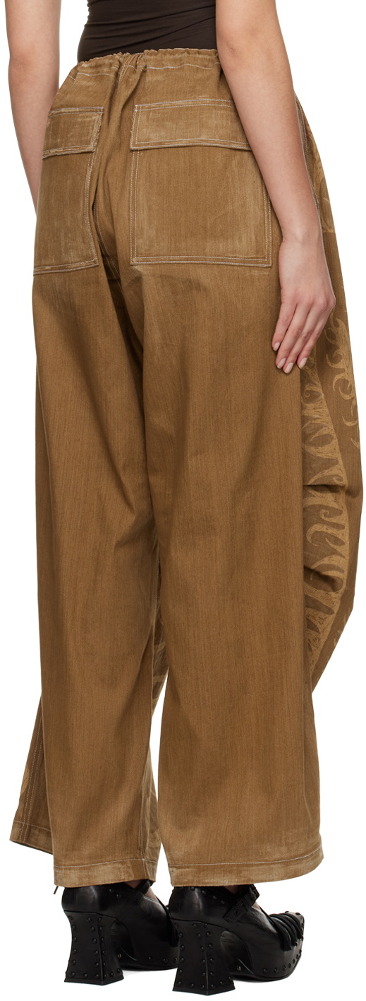 Anna Castellano SSENSE Exclusive Brown Hearts Jeans