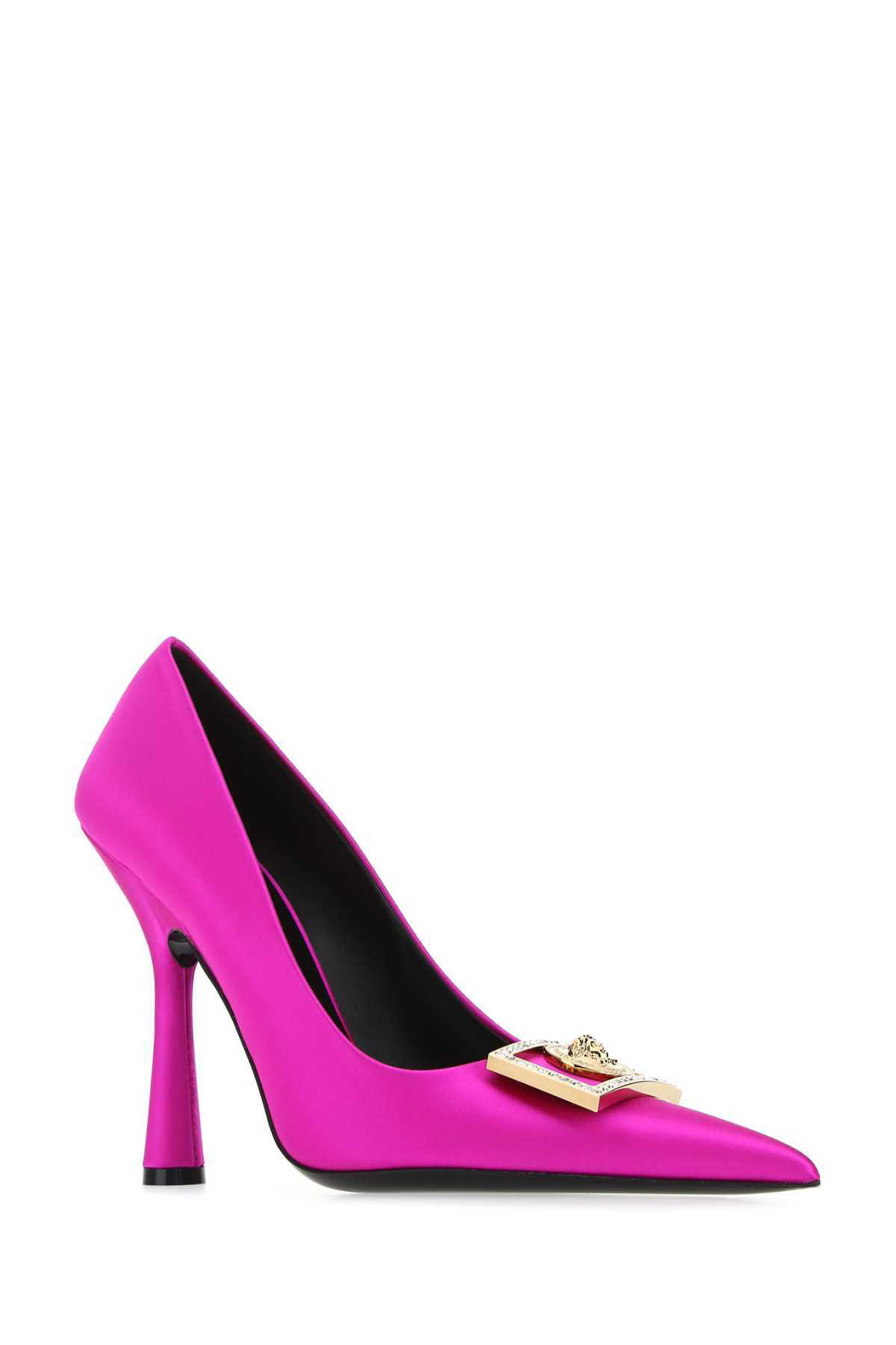 Versace Fuchsia Satin Pumps Versace