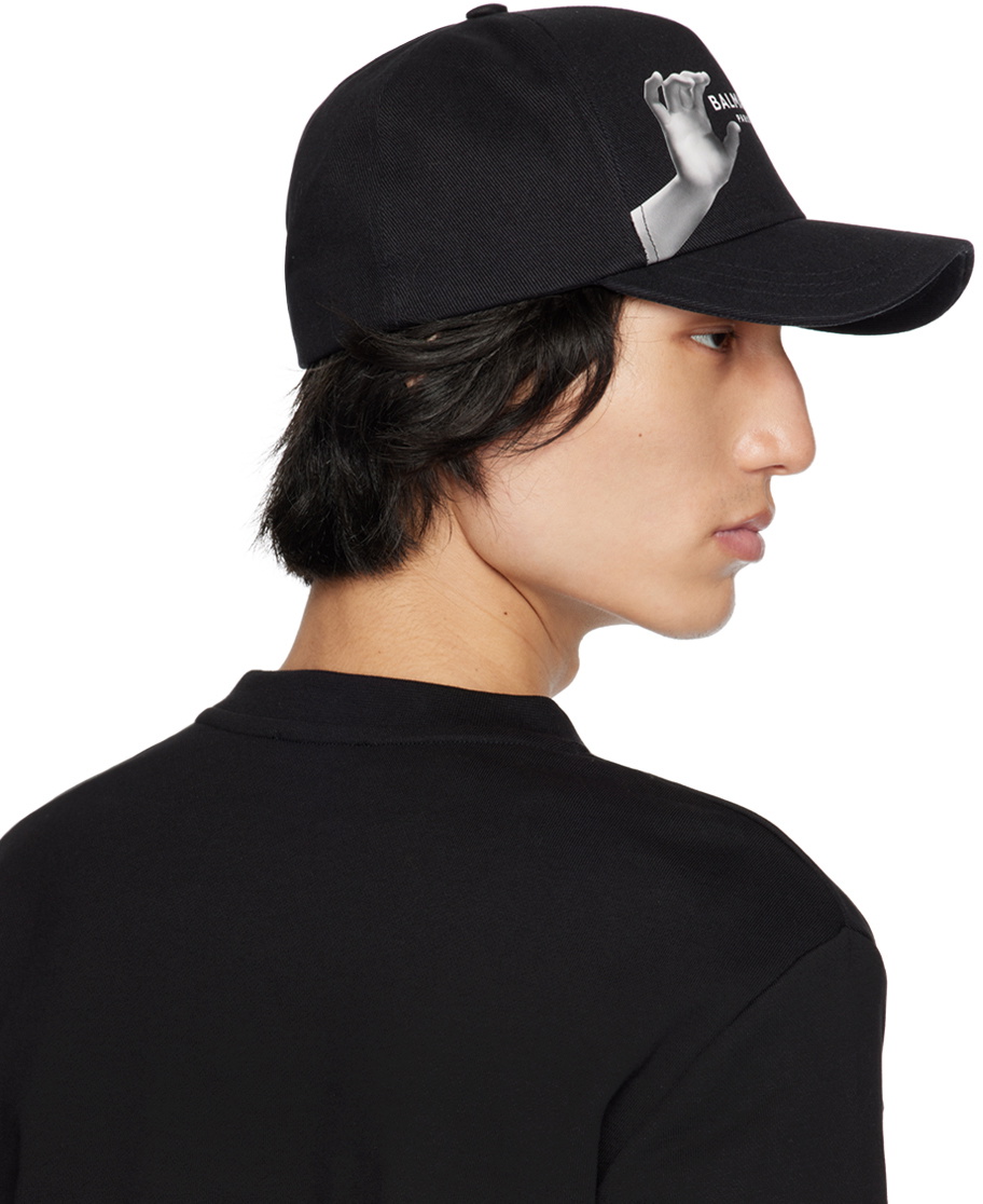 Balmain Black Statue Print Cap Balmain