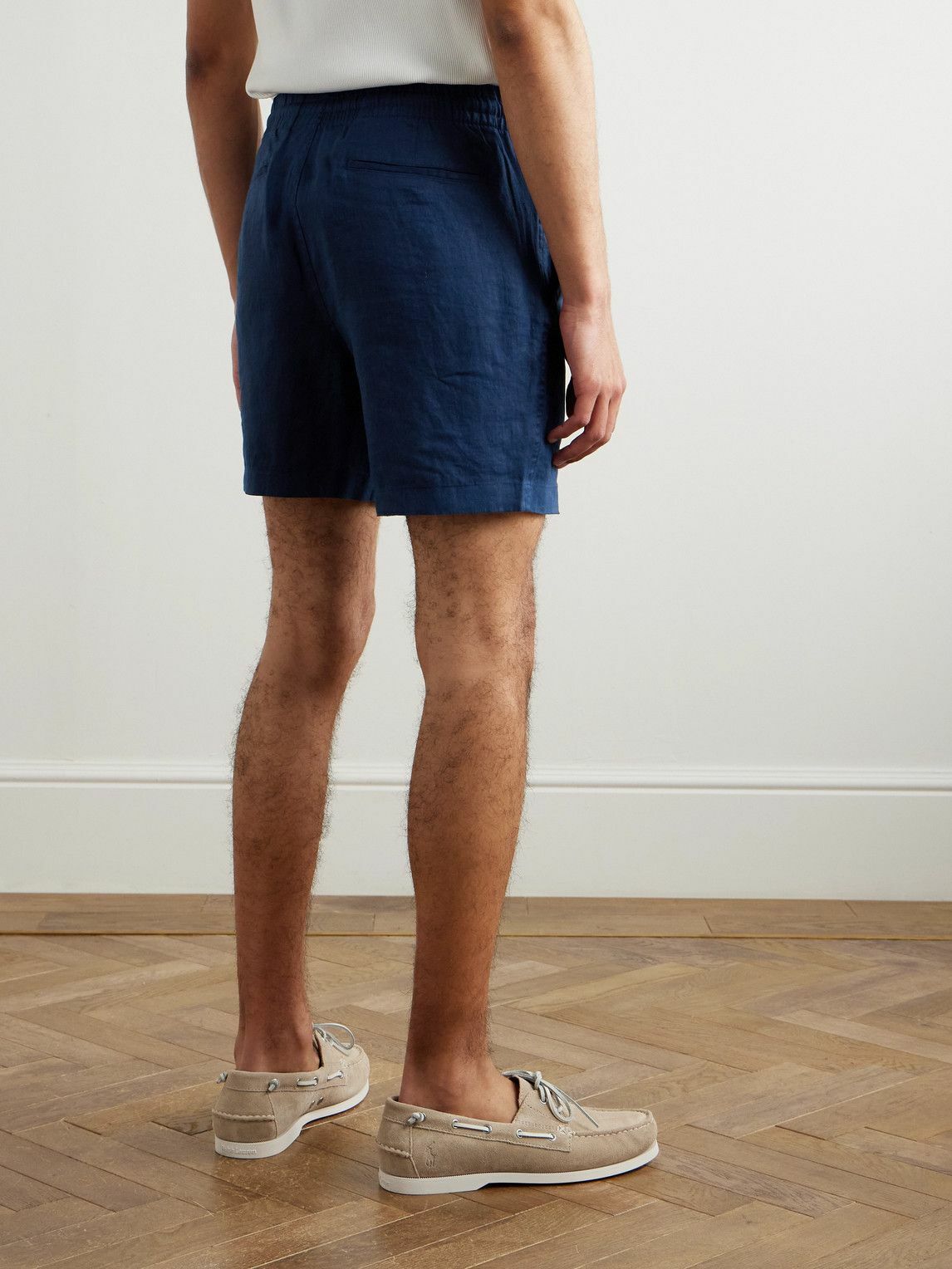 Polo Ralph Lauren - Prepster Straight-Leg Logo-Embroidered Linen ...