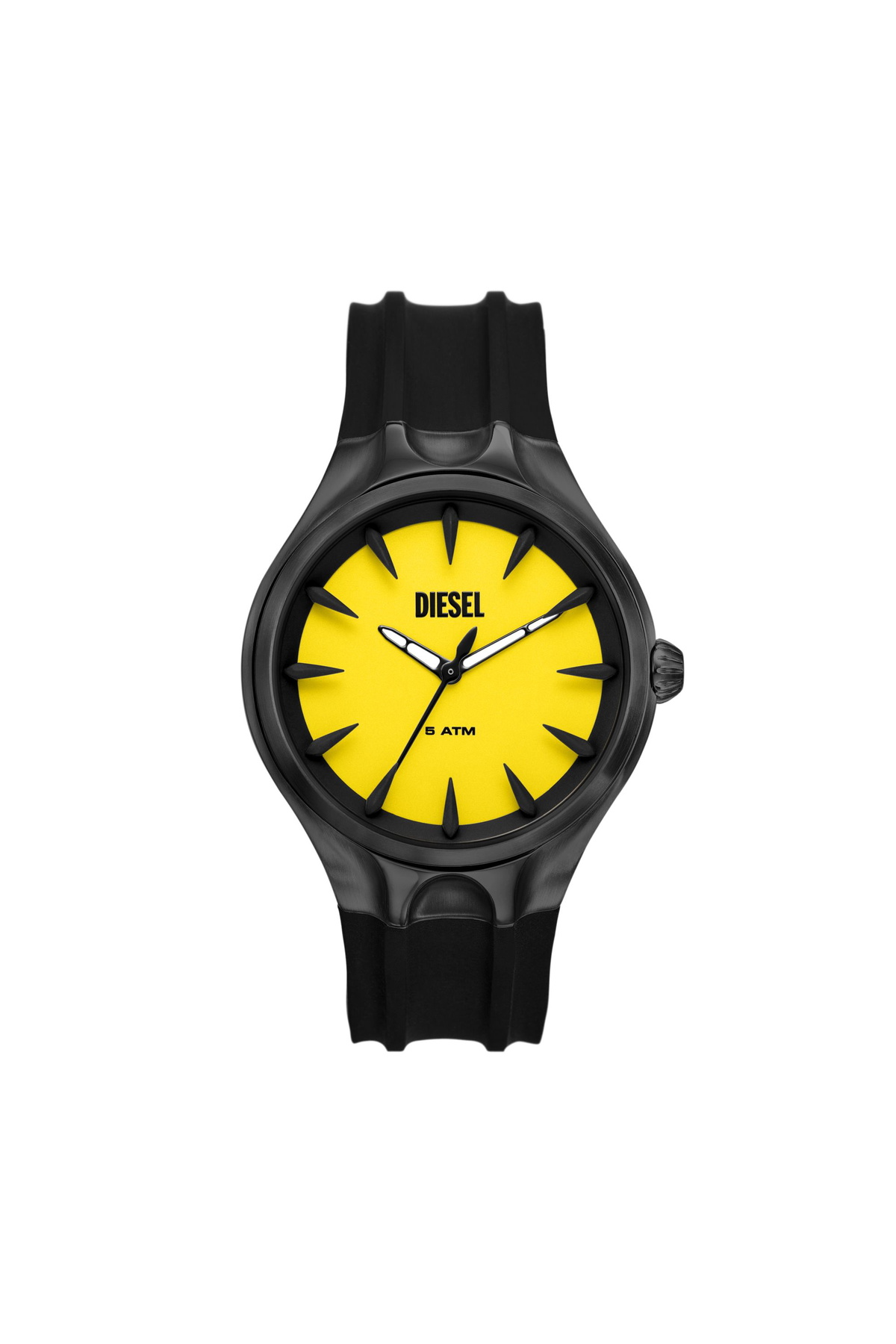 Diesel Streamline three-hand black silicone watch - Timeframes Mens in ...
