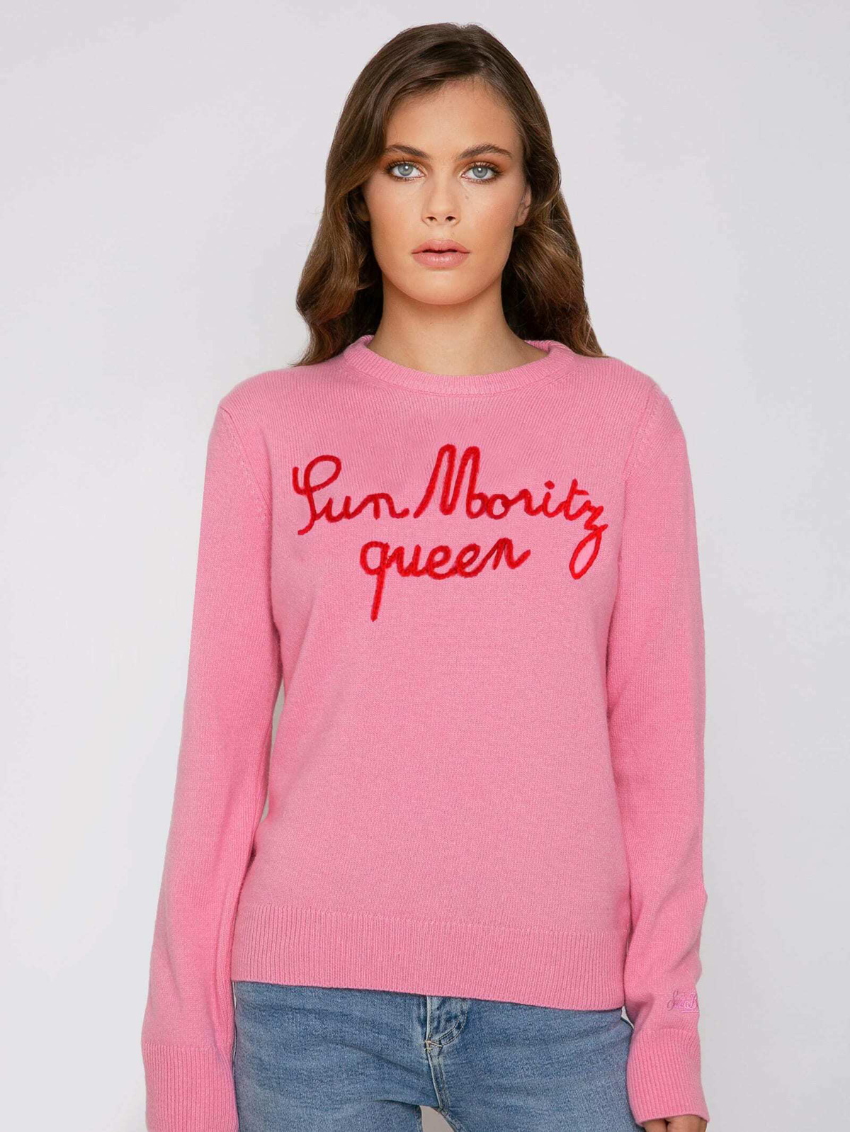 MC2 Saint Barth Woman Sweater With Sun Moritz Queen Embroidery MC2 ...