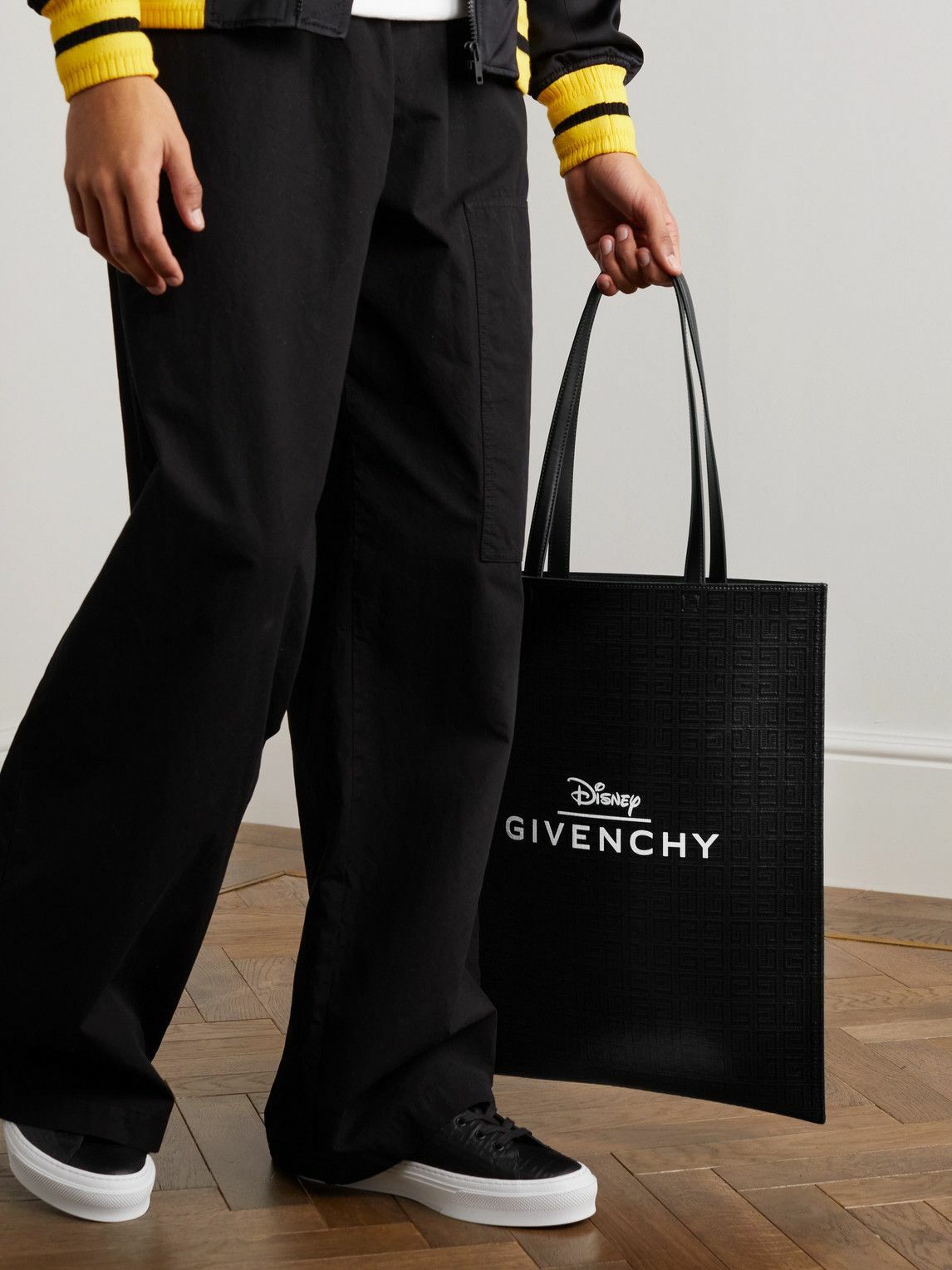 Givenchy - Disney Logo-Print Leather-Trimmed Coated-Canvas Tote Bag ...