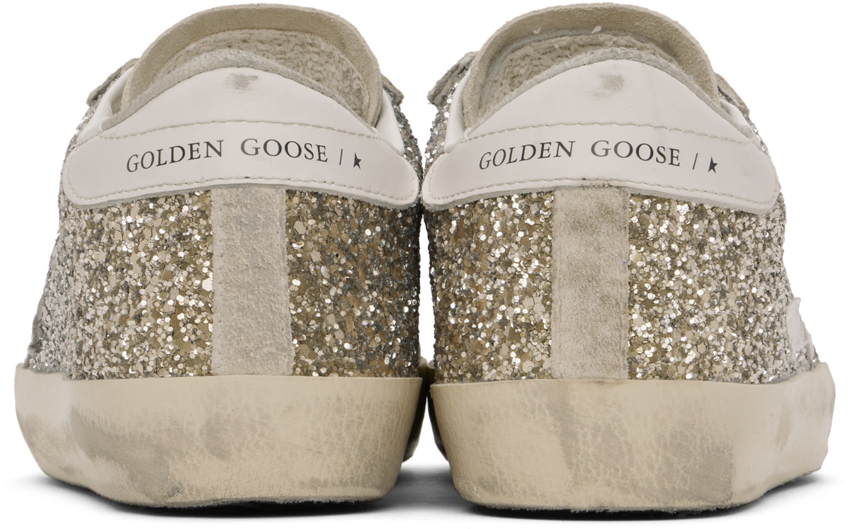 Golden Goose Gold & Beige Super-Star Sneakers Golden Goose Deluxe Brand
