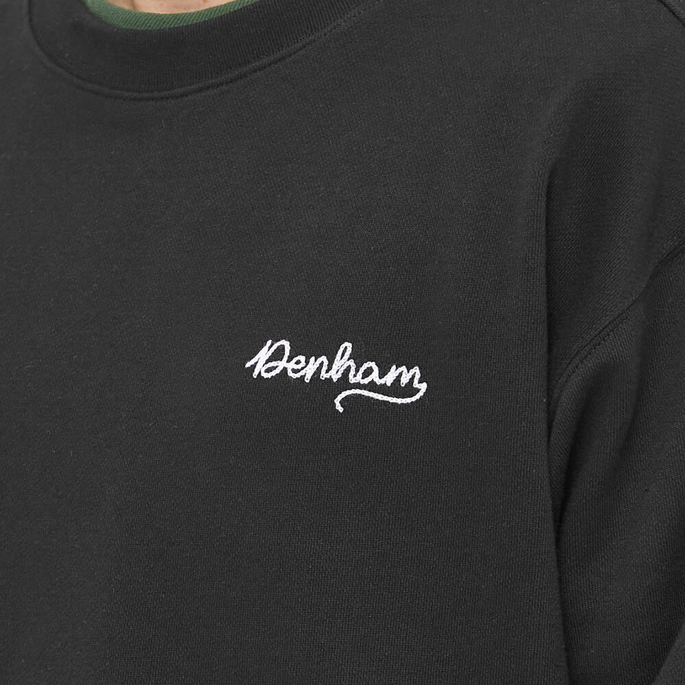 Denham Men's Alma Box Crew Sweat in Black Denham
