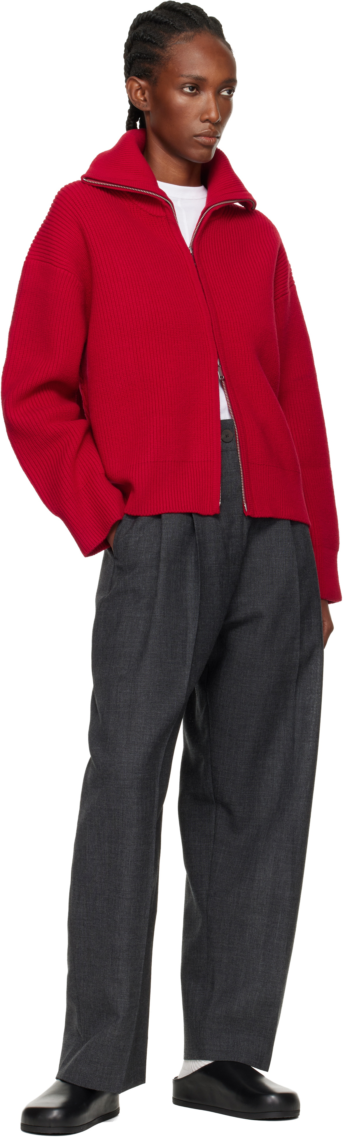 Studio Nicholson Gray Acuna Heritage Wool Trousers Studio Nicholson