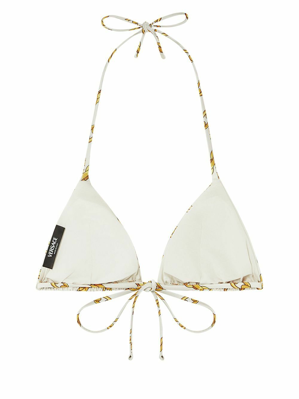 Versace Chain-Print Bikini Top Versace