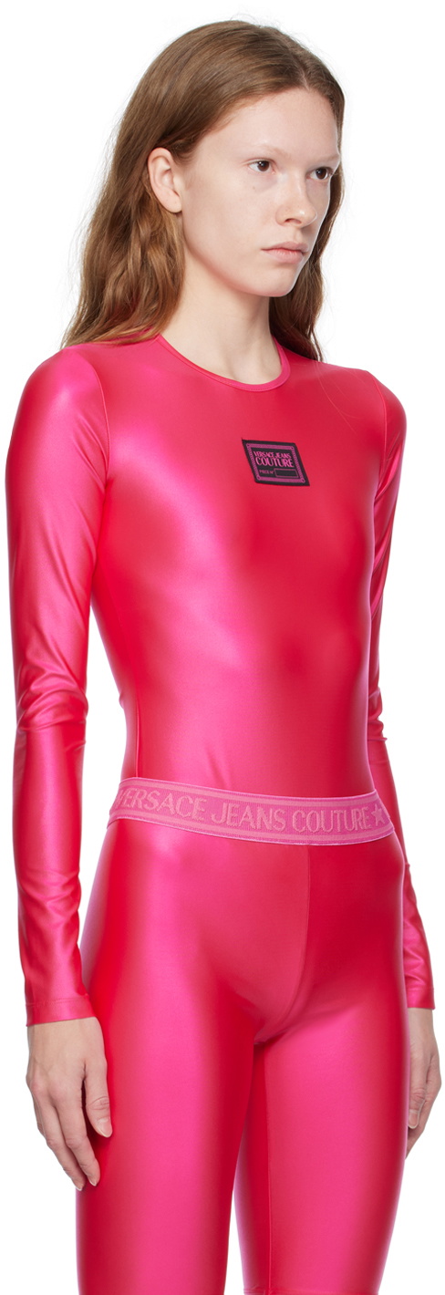 Versace Jeans Couture Pink Patch Bodysuit Versace
