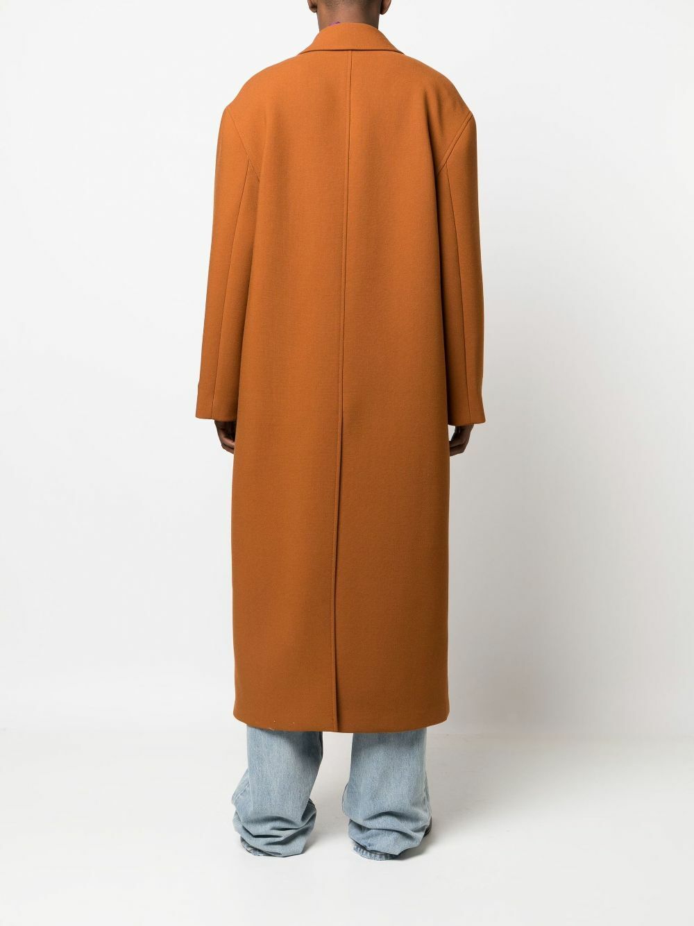 Gucci Orange Double-Breasted Wool Coat Gucci