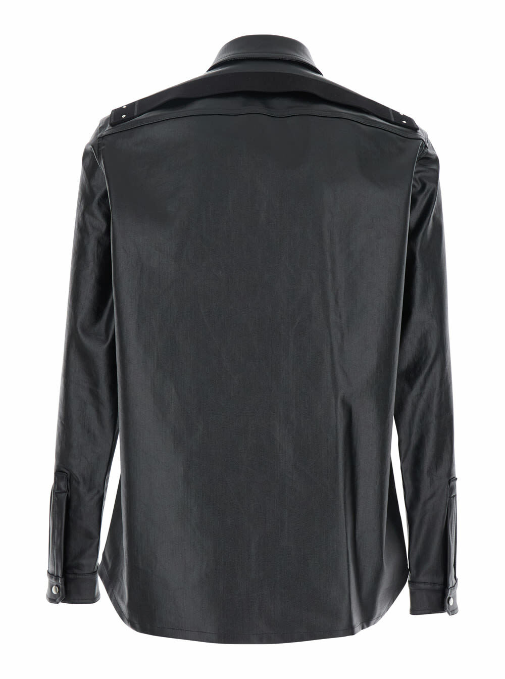 Rick Owens Black Jacket With Patch Pockets On The Chest In Cotton Blend ...