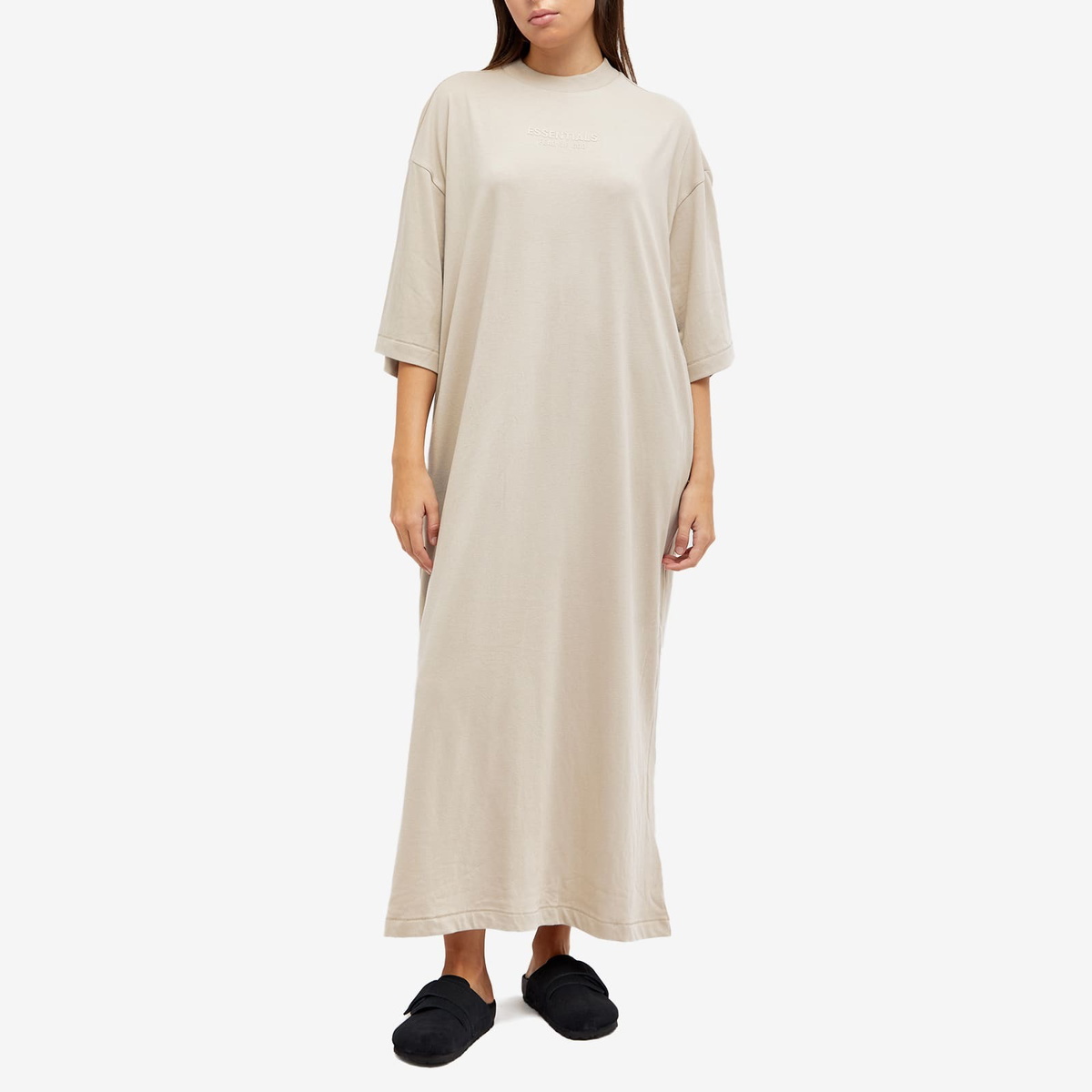 Fear of God ESSENTIALS Women's Essentials 3/4 Sleeve Dress in Silver ...