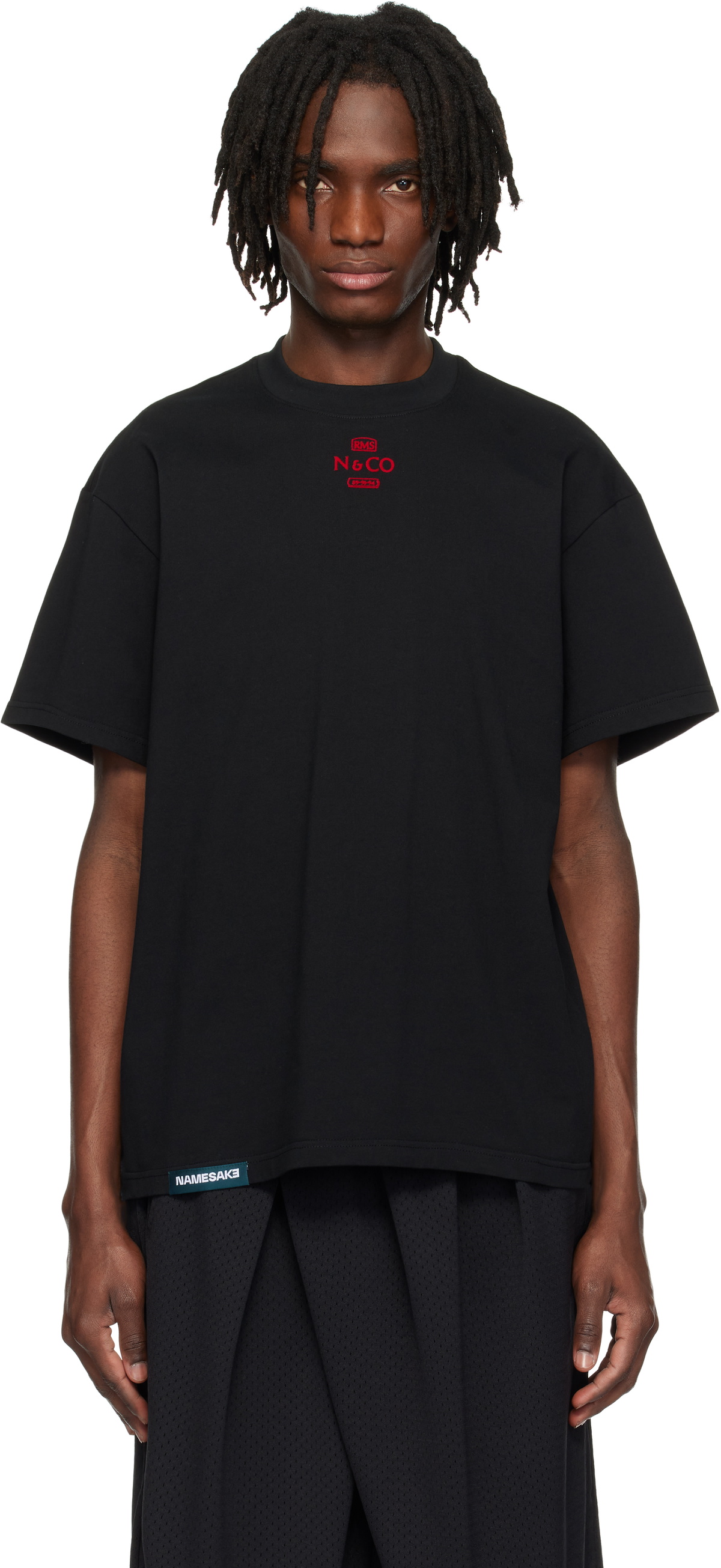 NAMESAKE Black Neal Stamp T-shirt NAMESAKE