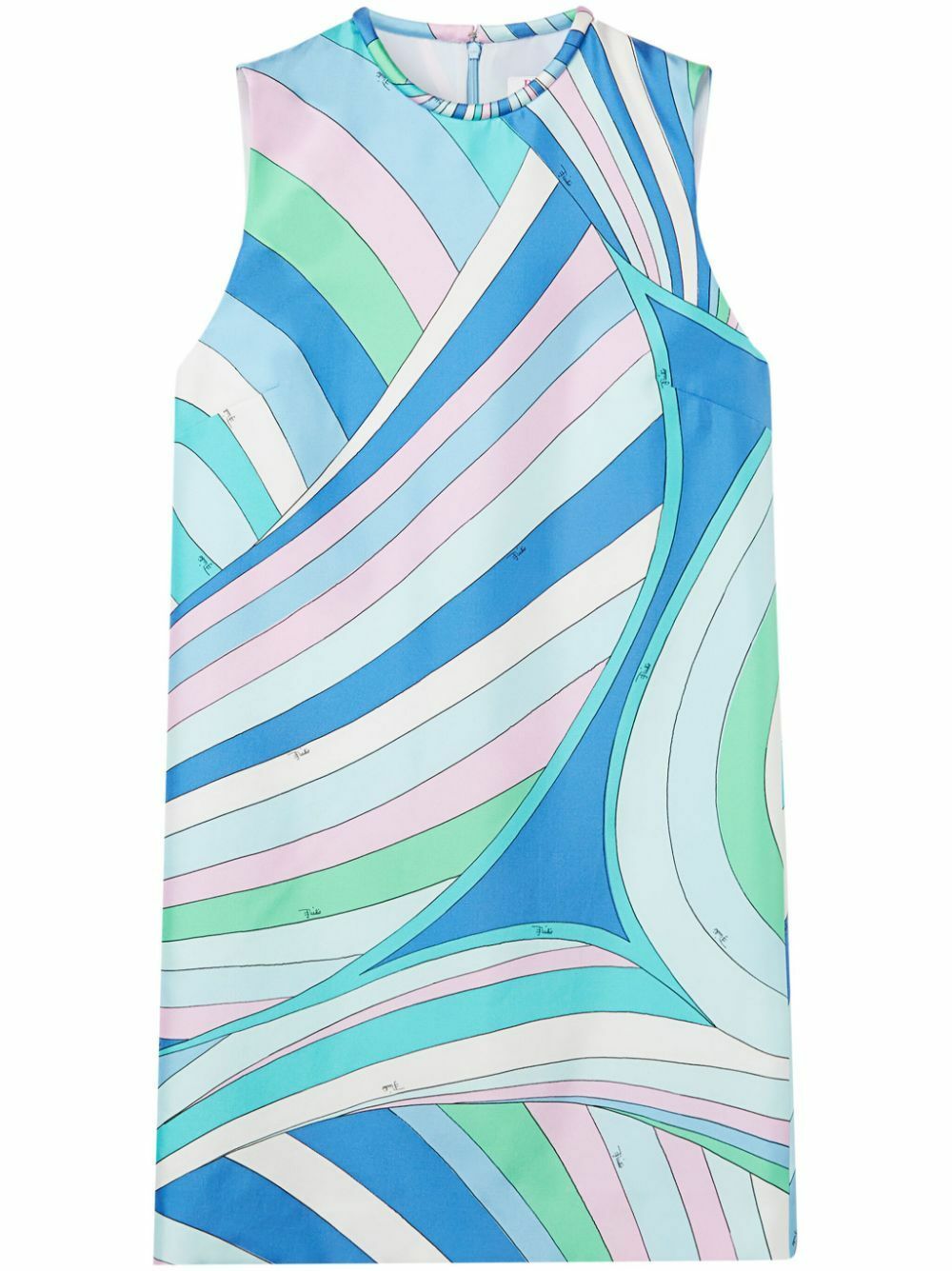 PUCCI Blue Iride Print Silk Dress Emilio Pucci