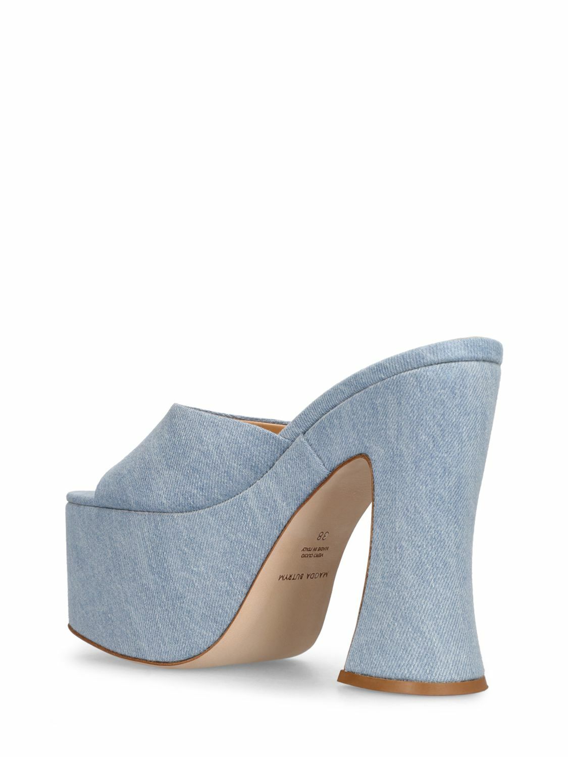 MAGDA BUTRYM - 140mm Denim Platform Mules Magda Butrym