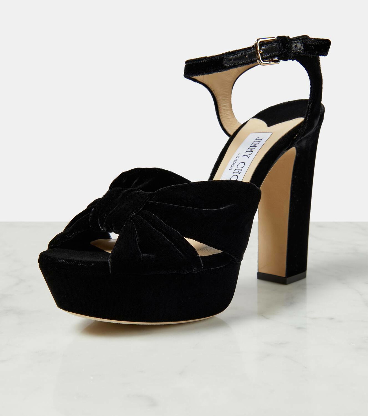 Jimmy Choo Heloise 120 velvet platform sandals Jimmy Choo