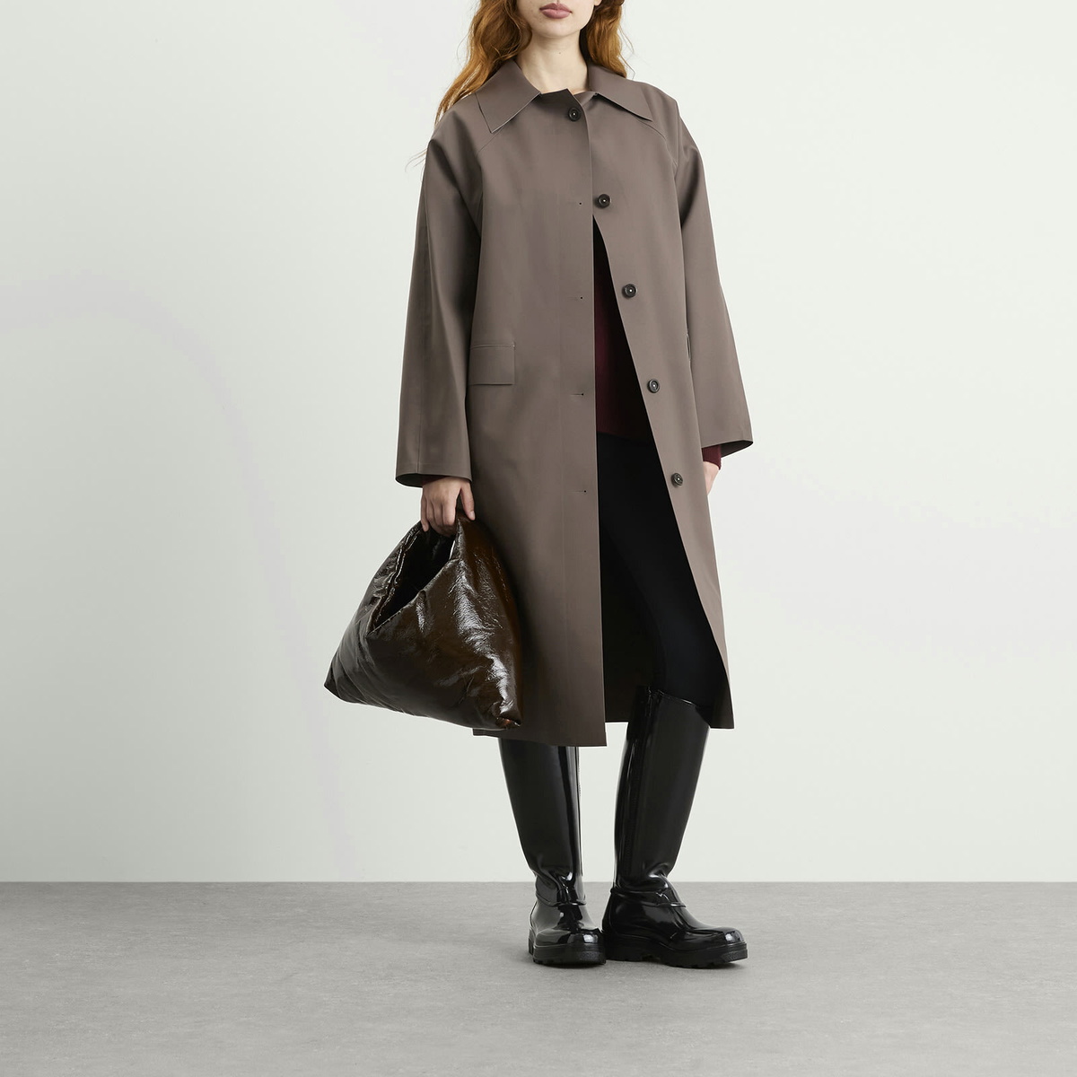 KASSL Editions Women's Original Below Rubber Mac Jacket in Ash Kassl ...