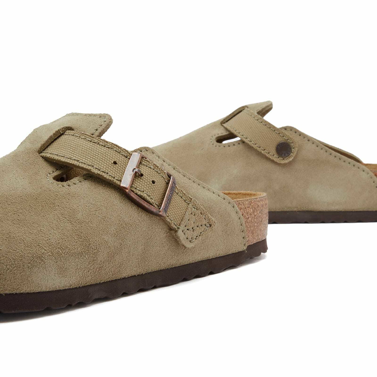 Birkenstock Men's x Jesse Leyva Boston Clog - Faded Khaki Suede/Canvas ...