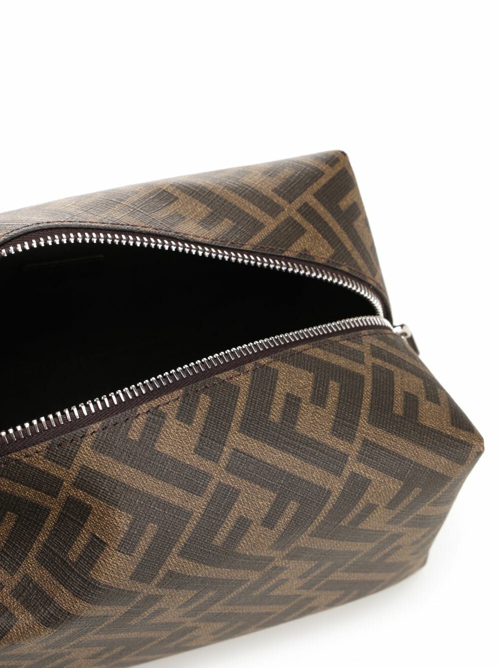 Fendi Beauty Case In Brown Tela Ff Fendi