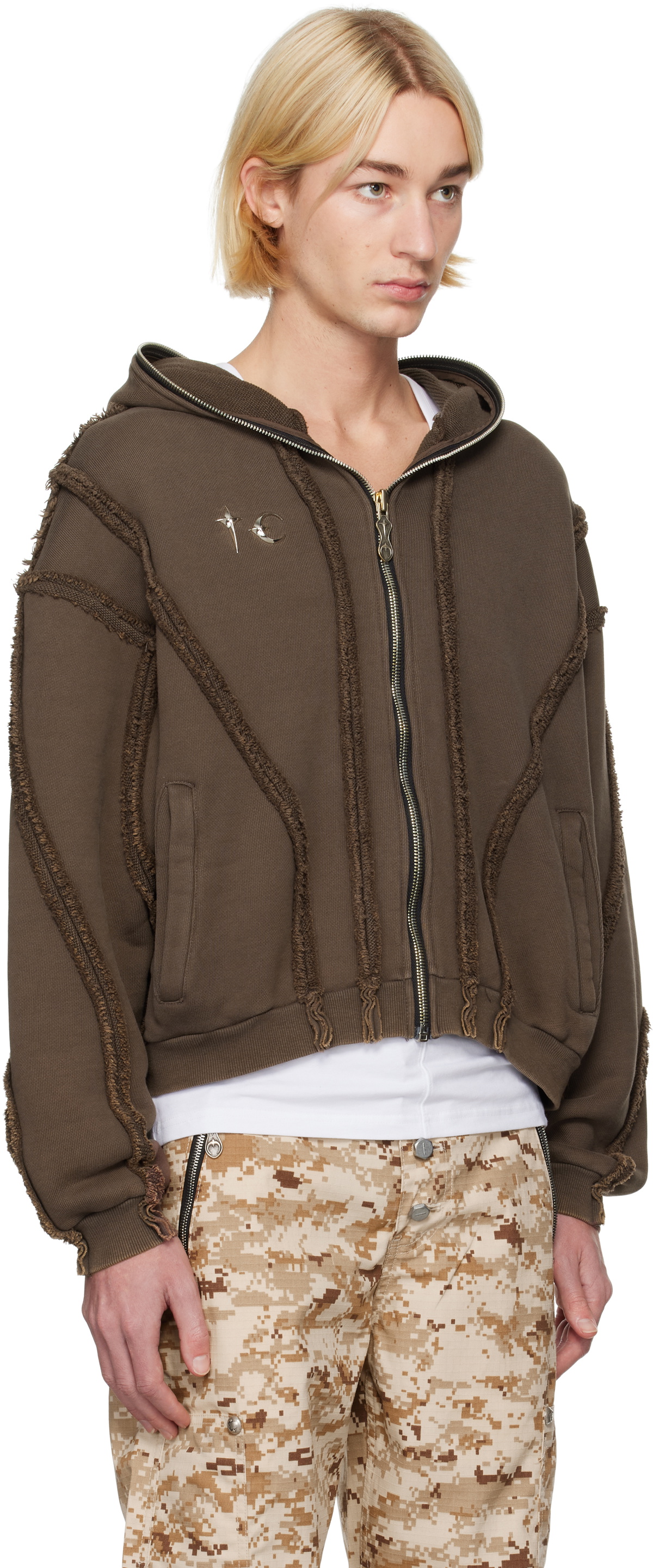 Thug Club SSENSE Exclusive Brown Gladiator Hoodie Thug Club