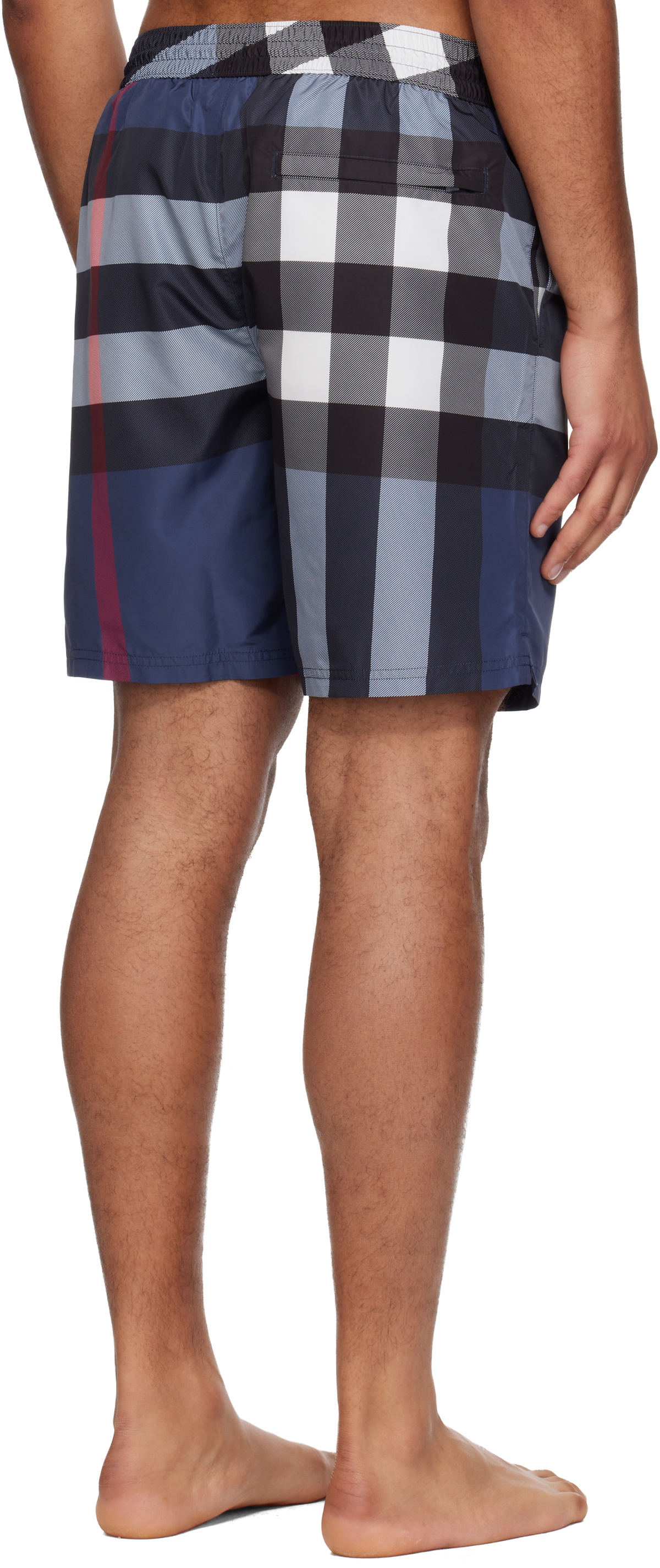 Burberry Blue Check Swim Shorts Burberry