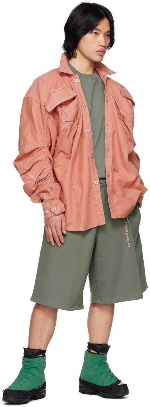 Y/Project Green Classic Pinched Shorts Y/Project