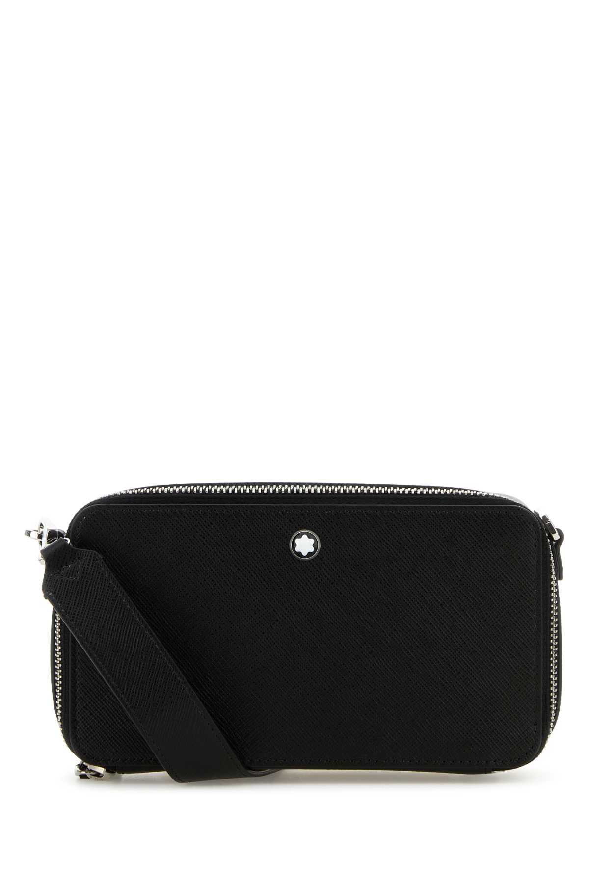 Montblanc Black Leather Crossbody Bag Montblanc
