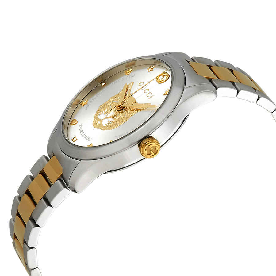 Gucci Timeless Silver Dial Two-tone Unisex Watch YA1264074 Gucci