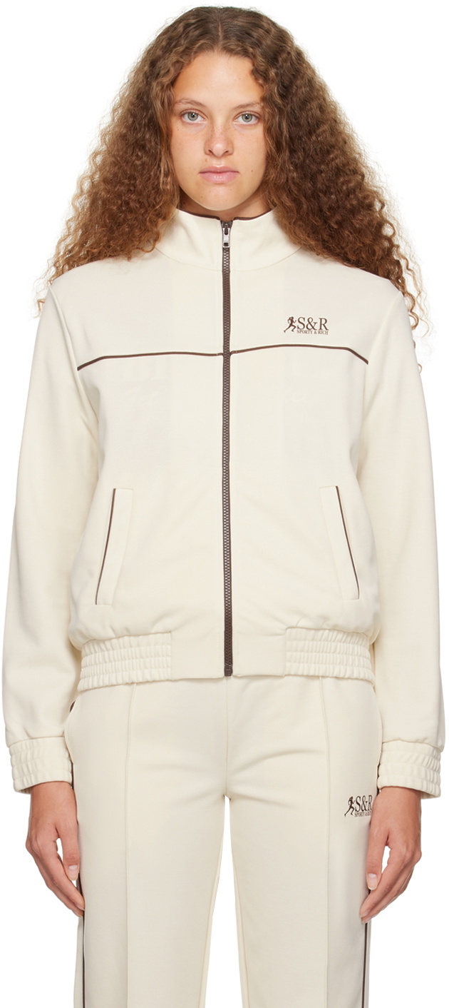 Sporty & Rich SSENSE Exclusive Off-White Track Jacket Sporty & Rich